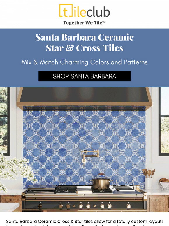 Tile Club: Santa Barbara Star & Cross Tiles: Mix & Match Custom Designs ...
