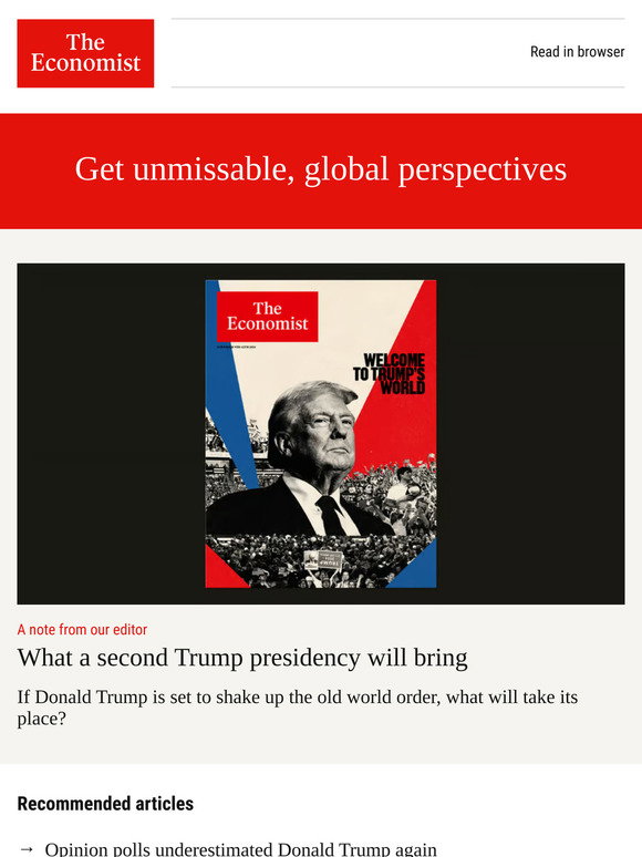 The Economist: Spotlight story: What a second Trump presidency will ...