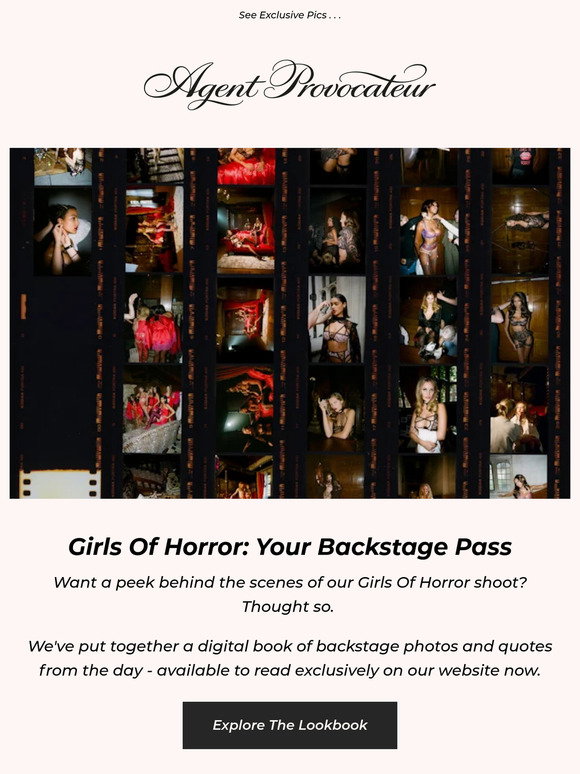 Agent Provocateur: Behind The Scenes | Discover Our Girls Of Horror ...