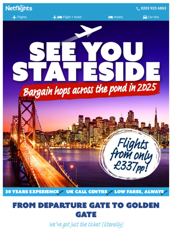 Netflights: Stateside savings in 2025 | Milled