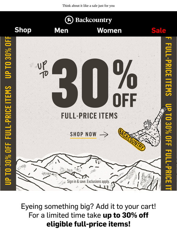 Backcountry: Up to 30% off full-price items—start saving now | Milled