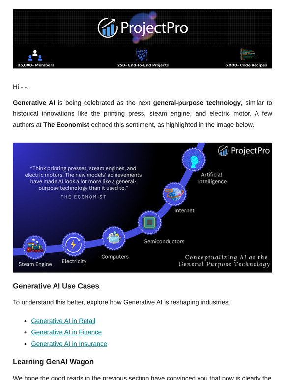 ProjectPro: Start Your Journey in Generative AI Today with ProjectPro! | Milled