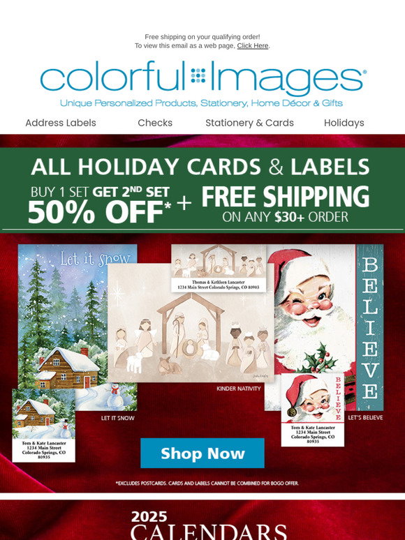 Colorful Images: Have you heard? BOGO 50% Off Christmas Cards & Labels ...