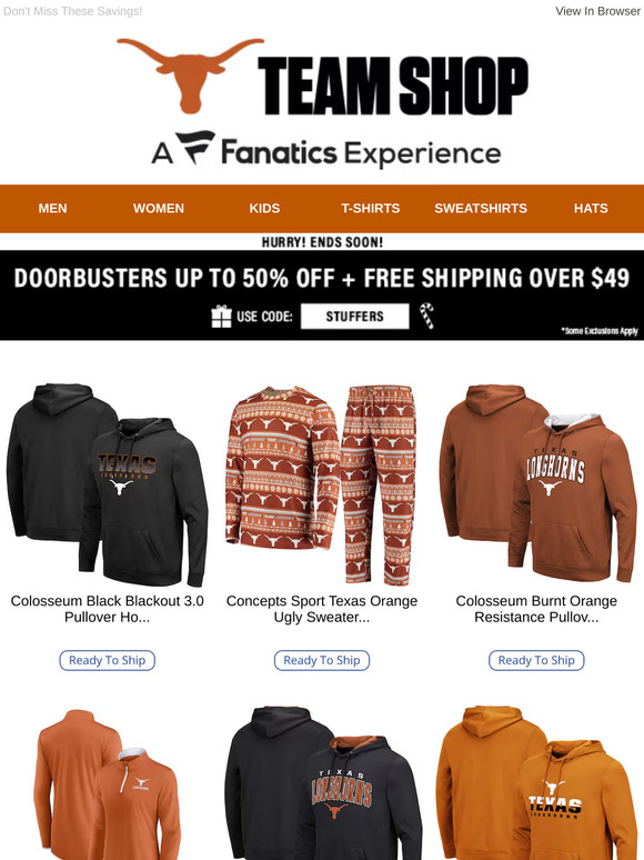 Texas Longhorns: Explore Our Doorbusters Up To 50% Off >> | Milled