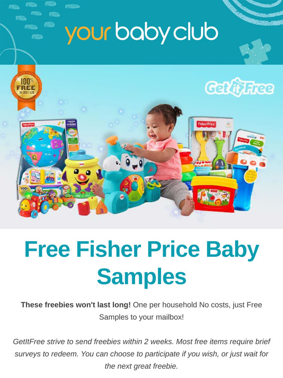 Your Baby Club: Claim your Free Fisher Price Samples Mama | Milled