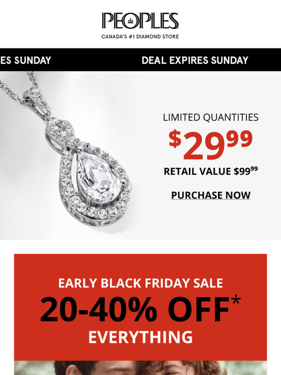 Black friday peoples jewellers store