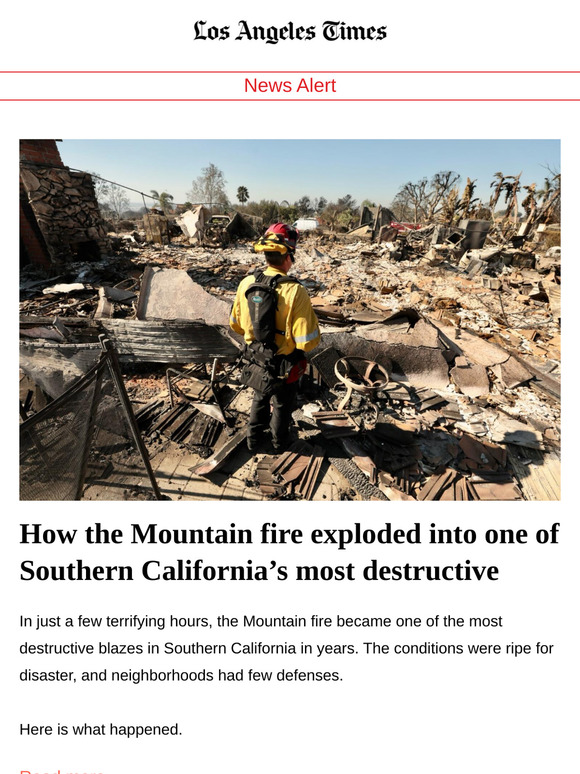 Los Angeles Times: How the Mountain fire exploded into SoCal's most ...