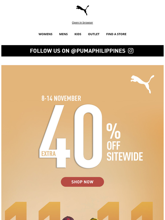 Puma: 💥 PUMA 11.11 Special! Extra 40% + 10% Off 💥 | Milled