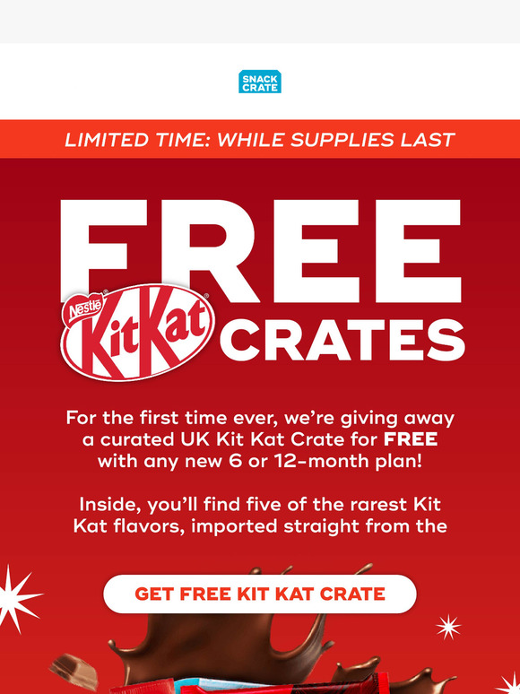 SnackCrate: FREE UK Kit Kat Crates! 🍫 | Milled