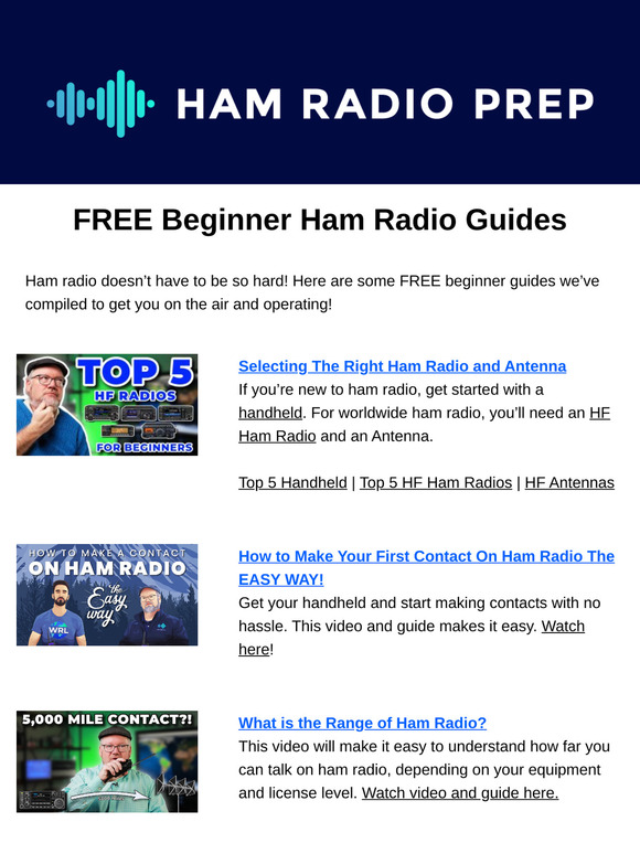 Ham Radio Prep: Here are your FREE beginner ham radio guides! | Milled