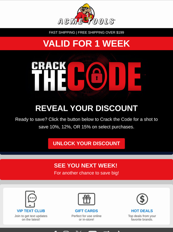 Acme Tools: Week 2 of Crack the Code! | Milled