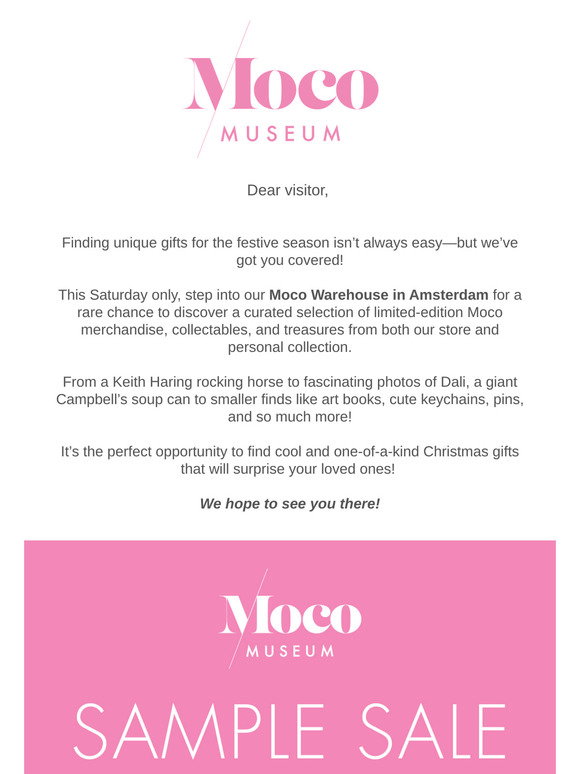 Moco Museum: EXCLUSIVE SAMPLE SALE IN AMSTERDAM | Milled