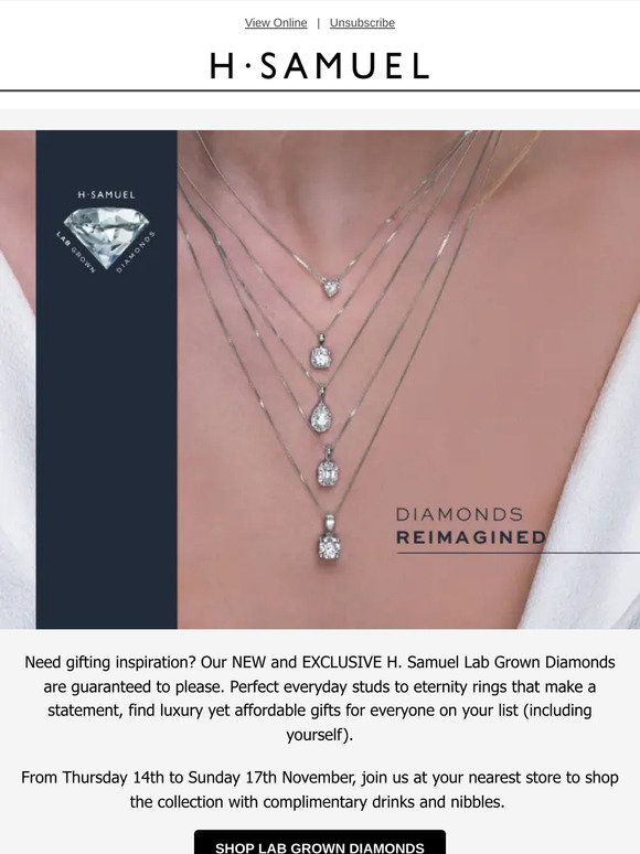 H. Samuel: Discover H. Samuel Lab Grown Diamonds | Milled