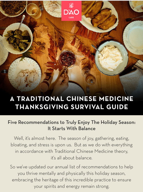 DAO Labs: Your Chinese Medicine Guide for Thanksgiving | Milled