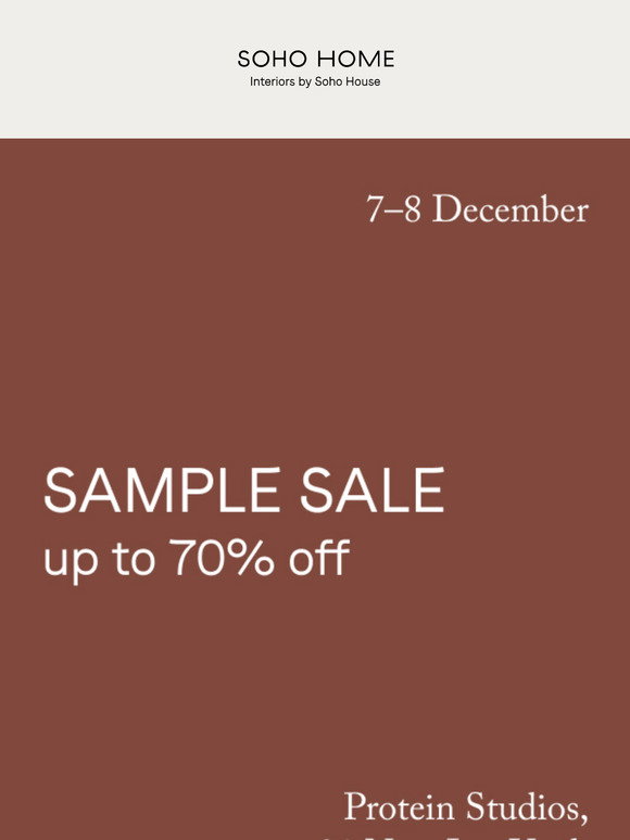Soho Home: You’re invited to our sample sale | Milled