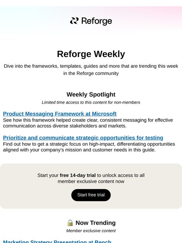 Reforge: Microsoft's Product Messaging Framework | Milled
