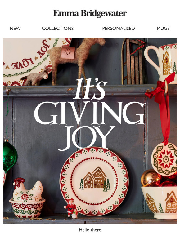 Emma Bridgewater: Our Christmas Bestsellers... It's Giving JOY | Milled