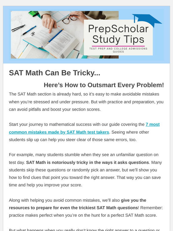 PrepScholar: Avoid These HUGE SAT Math Mistakes | Milled