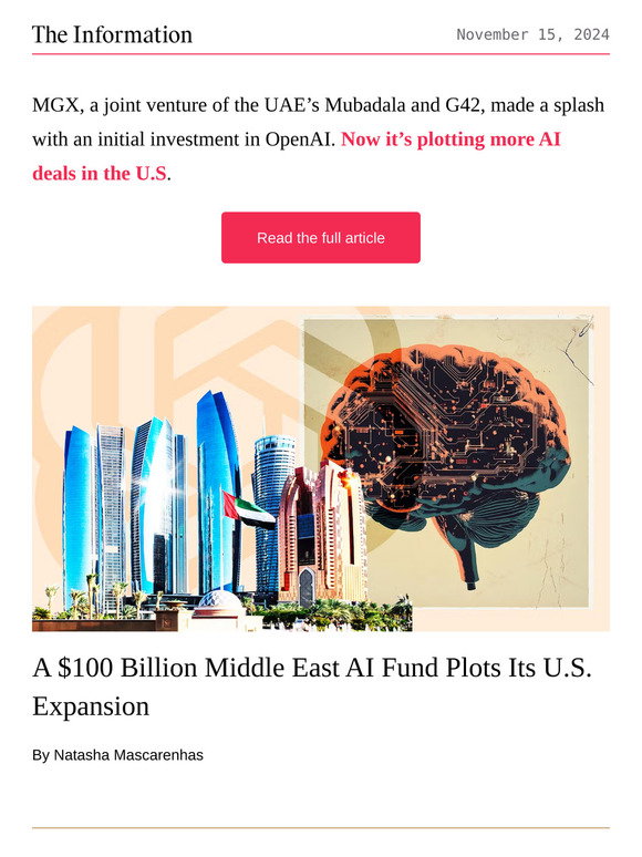 The Information: A $100 Billion Middle East AI Fund Plots Its U.S ...