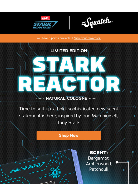 Dr. Squatch: NEW: Stark Reactor Cologne | Milled