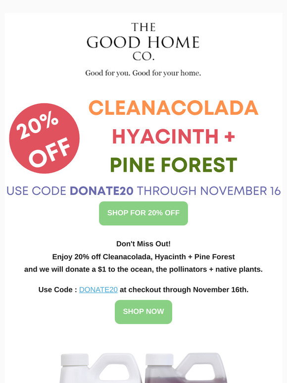 The Good Home Company: 20% off and protect the planet🌏💚🫶 Don't Miss Out ...