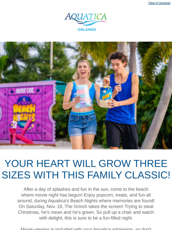 SeaWorld: 🍿 Grab Popcorn for This Weekend's Family Christmas Movie ...