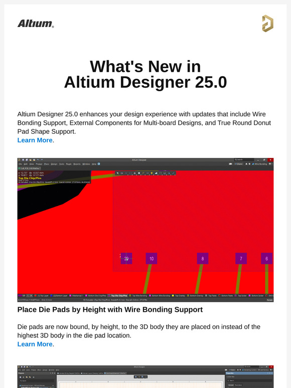 Altium: What’s New in Altium Designer: Place Die Pads by Layer with ...