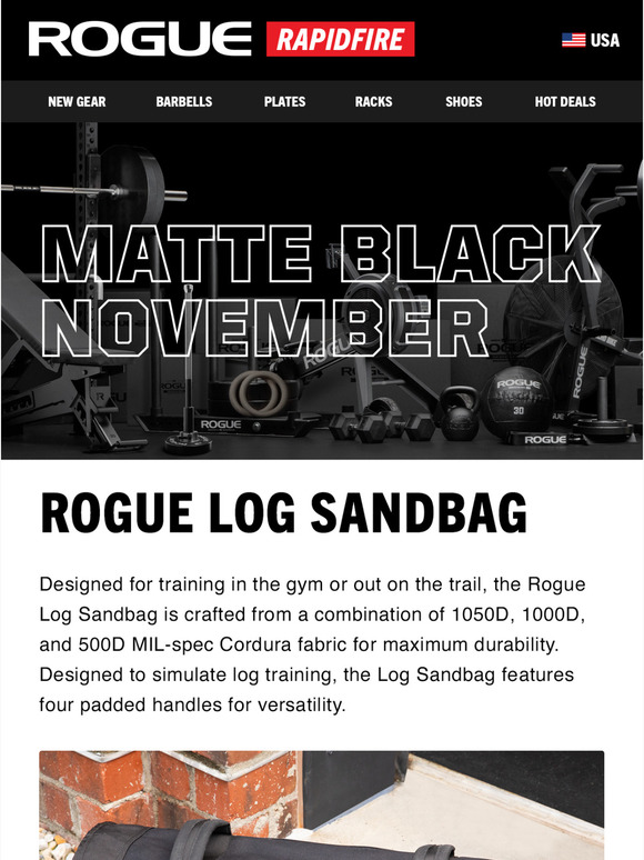 Rogue Fitness: Just Launched: Rogue Log Sandbag | Milled
