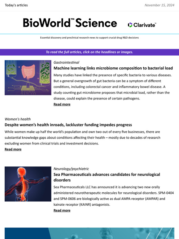 BioWorld: Full edition: Role of microbial load; Poseida’s preclinical ...