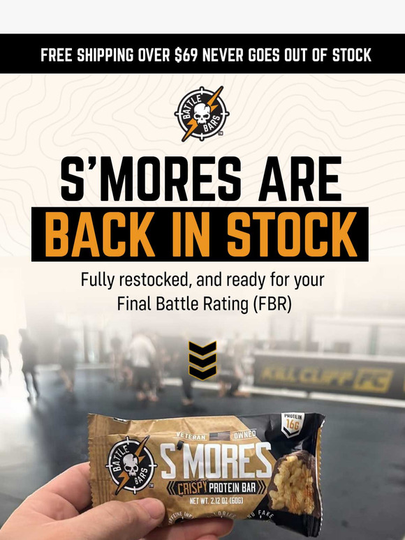 Battle Bars: [Restock Alert] S'mores are BACK 🚨 | Milled