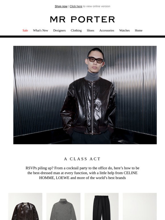MR PORTER: The definitive party-season style guide | Milled