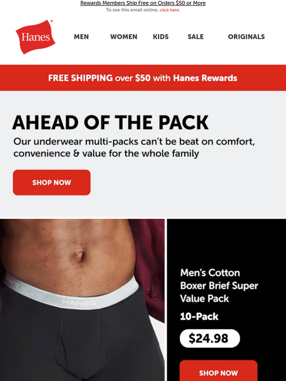 Hanes: Need Stocking Stuffers? Underwear Multi-Packs | Milled