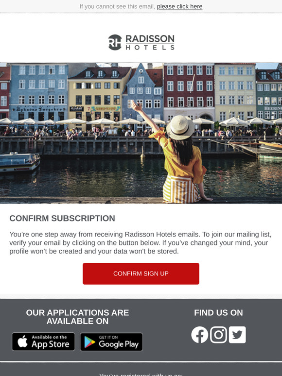 Radisson: Confirm your email subscription | Milled