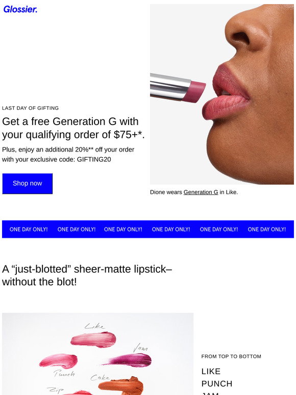 Glossier Email Newsletters: Shop Sales, Discounts, and Coupon Codes
