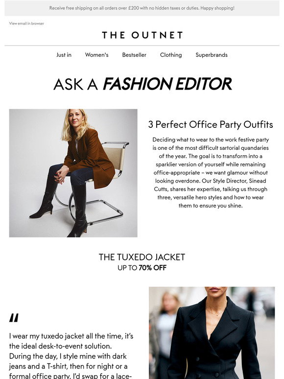 The Outnet: Ask A Fashion Editor: 3 Perfect Office Party Outfits | Milled