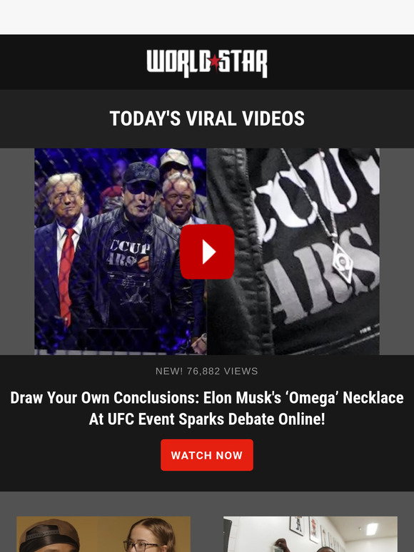 Worldstar: Elon Musk's ‘Omega’ Necklace At UFC Event Sparks Debate ...