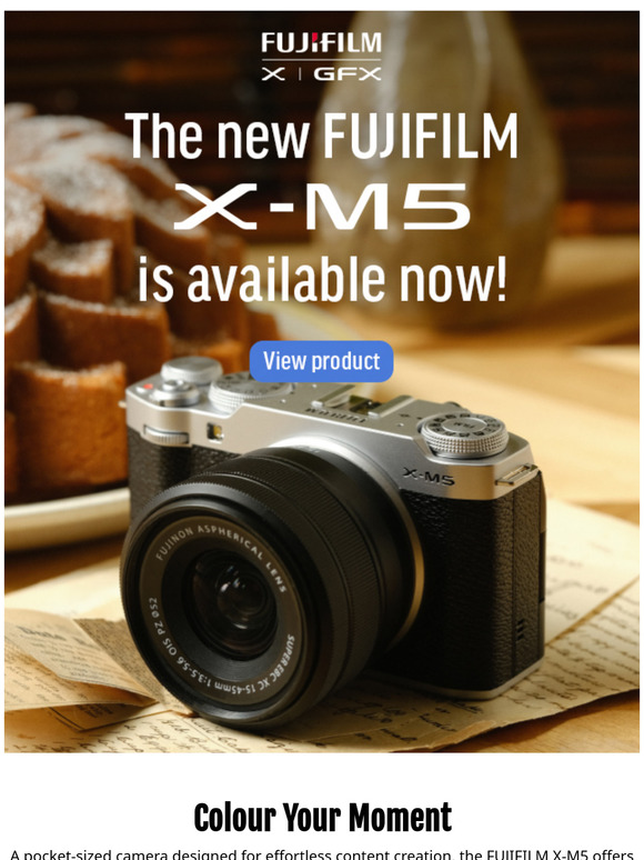 Fujifilm: New camera drop! FUJIFILM X-M5 | Milled