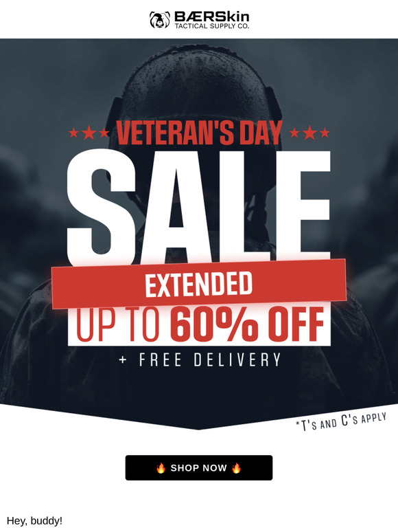 Bearskin Tactical Supply Co.: Our Veteran’s Day Sale is Extended—Shop ...