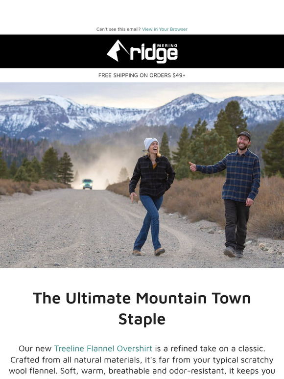 Ridge Merino: Introducing the Treeline Flannel Overshirt | Milled
