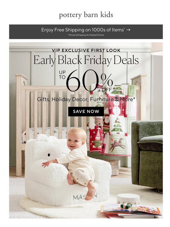 Pottery Barn Kids: Black Friday came EARLY 🗝 (and you get first dibs ...