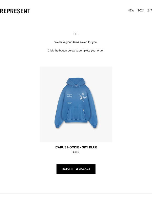 Represent Clo: We've Reserved Your Items, —. | Milled