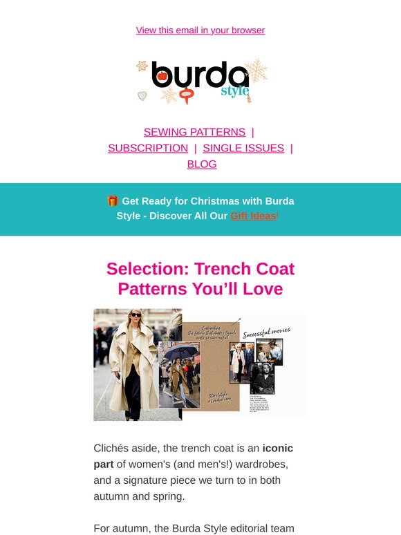 BurdaStyle: Trench Coat Patterns You’ll Love 🧥 | Milled