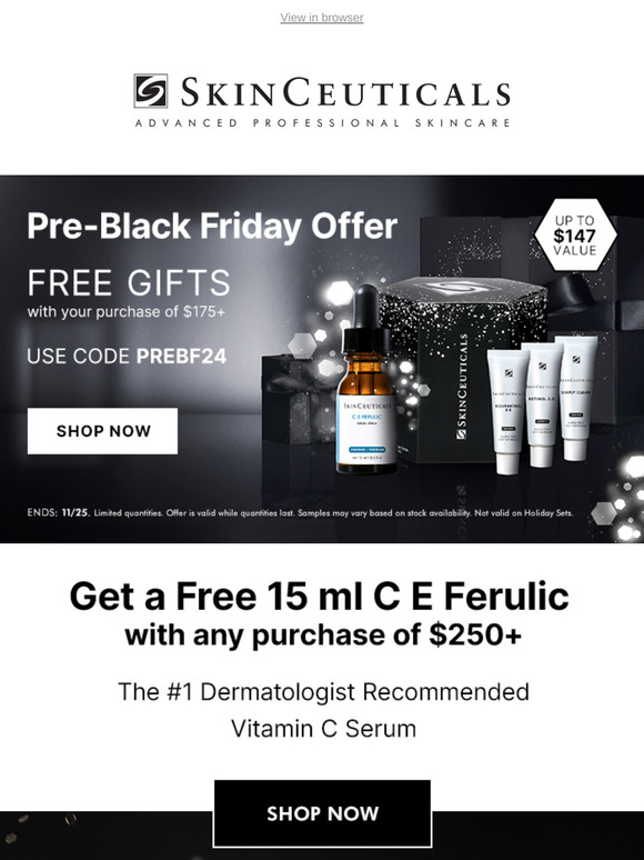 Skinceuticals: The best C E Ferulic offer of the year is here | Milled