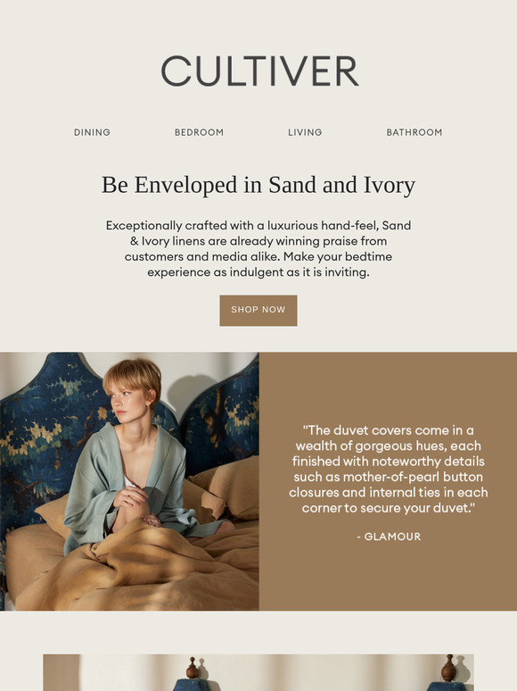 Cultiver: Feel the Difference: Sand & Ivory Linens | Milled