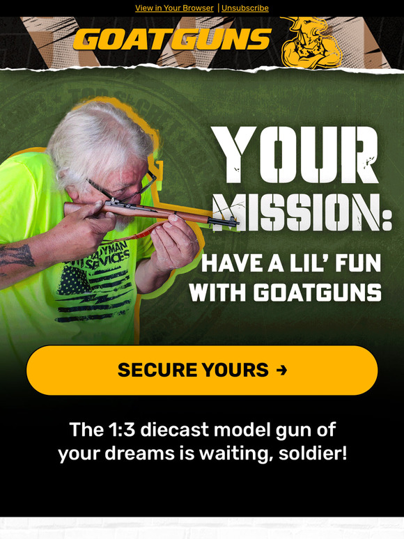 GoatGuns: 🐐 Gear up for a lil’ fun, Soldier! | Milled