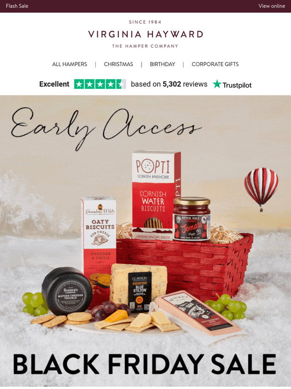 Virginia Hayward: 30% OFF Christmas Hampers: | Milled