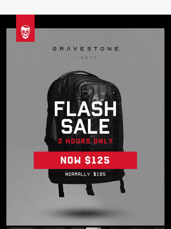 Gymreapers: 🔥 2-Hour Flash Sale: Gravestone Onyx Backpack for $125 | Milled