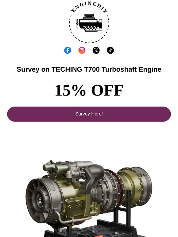 Enginediy: 🎅Survey on TECHING T700 Turboshaft Engine | Milled