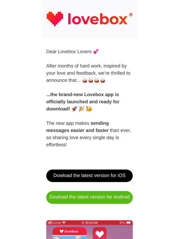 Lovebox: The New Lovebox App Is Here: A Faster, Easier Experience | Milled