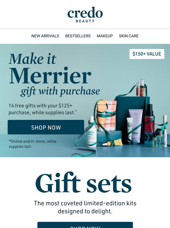 Credo Beauty: What's this? A free mega gift with 14 beauties. | Milled